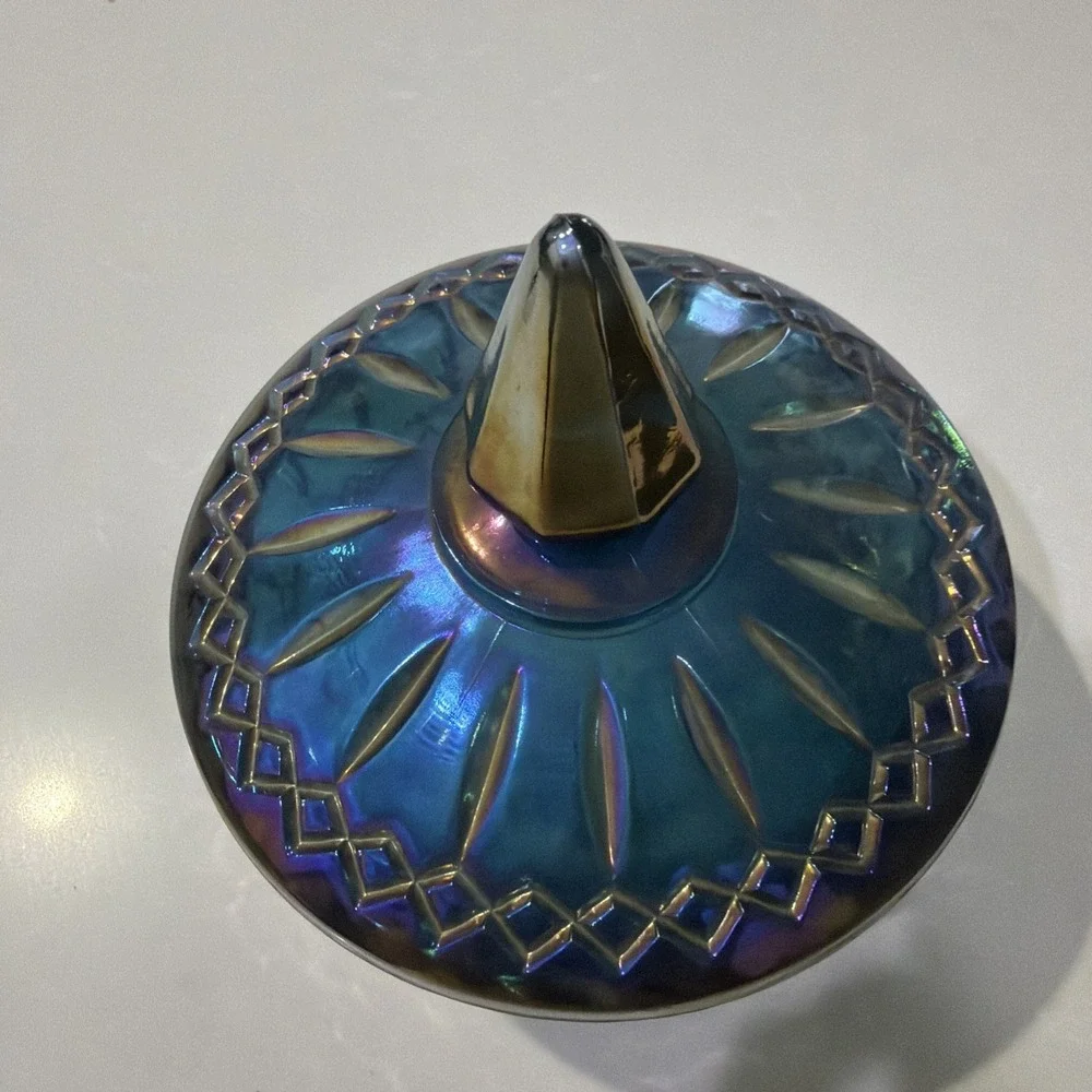 Indiana Glass | Dining | Vintage Indiana Glass Iridescent Princess Blue ...